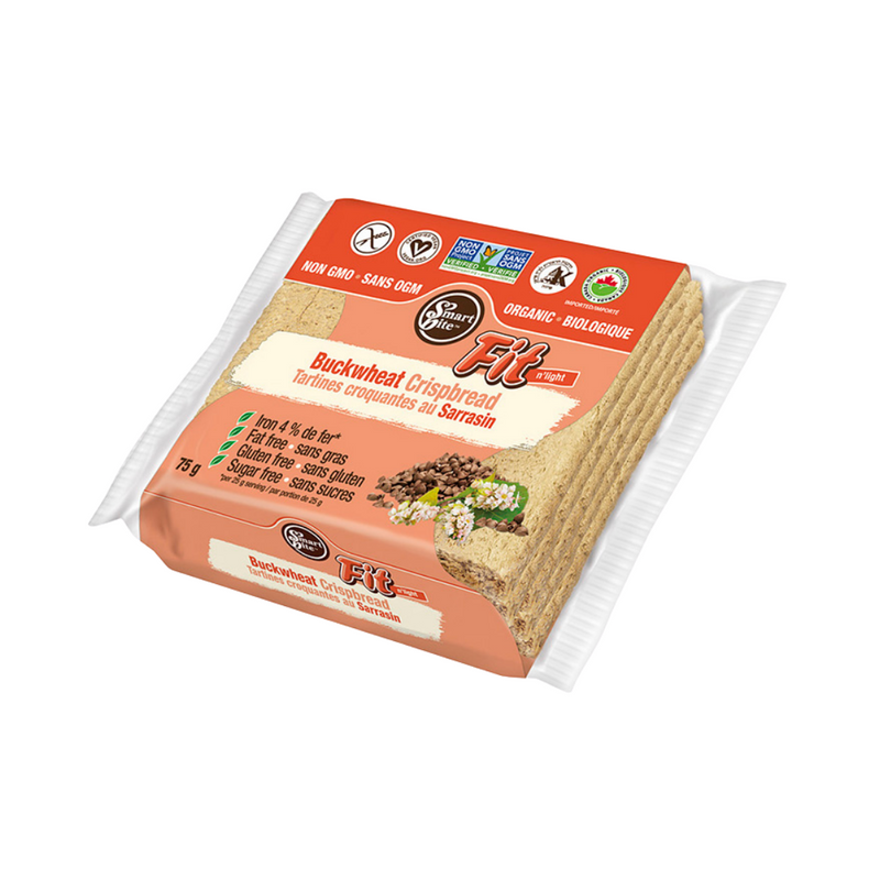 Organic Gluten-Free Buckwheat Crispbread (Pack of 12) - Smartbite ...