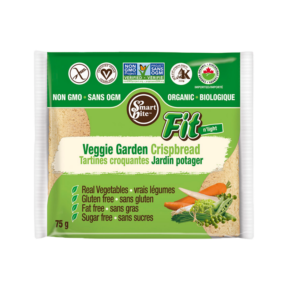 Organic Gluten-Free Veggie Garden Crispbread (Pack of 12) - Smartbite ...